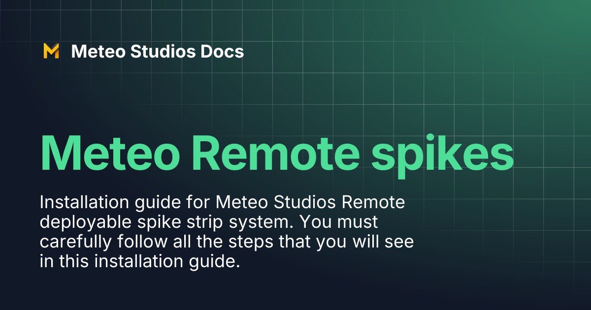 Meteo Remote spikes | Meteo Studios Docs